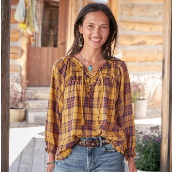 Sundance | Tops | Sundance Perfectly Plaid Top | Poshmark